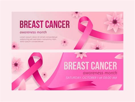 Premium Vector Realistic Breast Cancer Awareness Month Horizontal