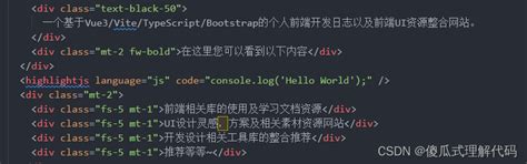 vue3 vite使用 highlight js代码高亮实现网页代码显示 代码天地