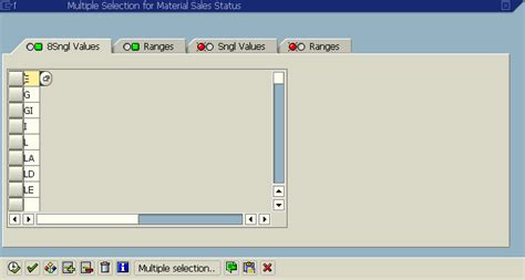 set default single values list for sap selection screen parameter