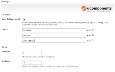 textstring array ucomponents
