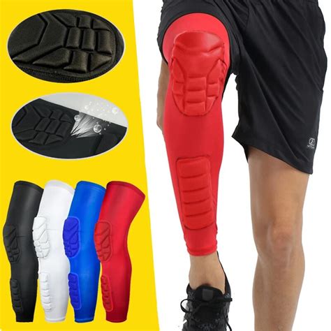 Compression Mtb Knee Pads Honeycomb Long Basketball Leg Sleeve Men
