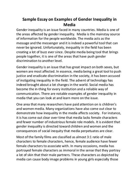 How To Write A Gender Bias Essay Acker Script
