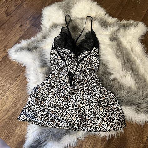 Victorias Secret Cheetah Print Slip Dress Size Depop