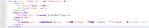 custom xml syntax highlighting custom xml udl notepad community