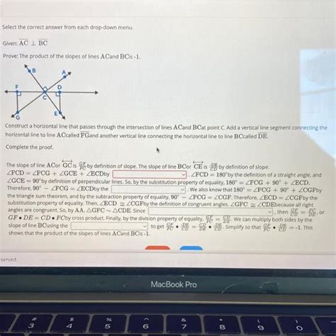 100 points construct a horizontal line that passes through the