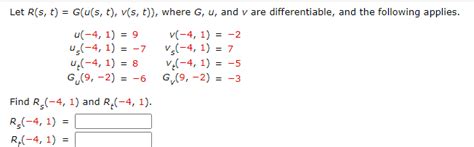 Solved Let R S T G U S T V S T Where G U And V Are