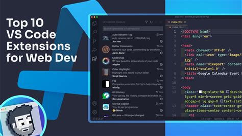 top 10 vscode extensions for web development youtube