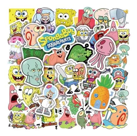 100 Stickers De Bob Esponja Pegatinas Calcomanias Cuotas Sin Interés