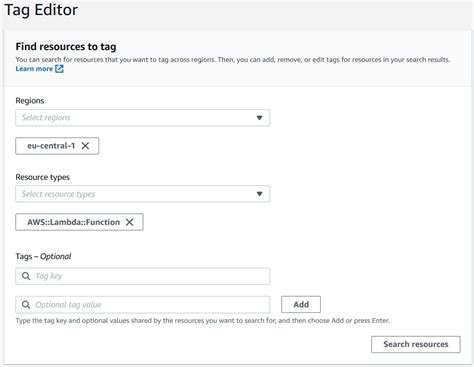 export list of all lambda functions using management console