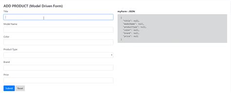 how to create model driven forms in angular