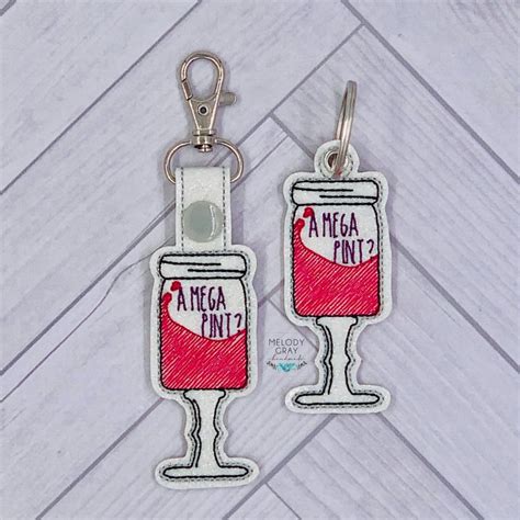 Mega Pint Keyfobs Snap Tab Eyelet Keyfob Embroidery Design Digital