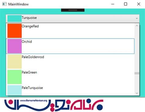 اعمال رنگ انتخابی از combobox در پس زمینه ی فرم wpf