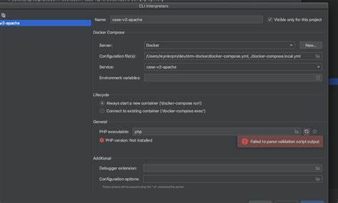 phpstorm not recognizing php installed through docker ides support