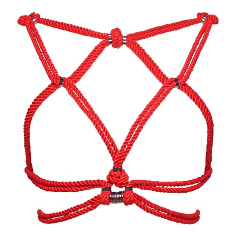 Hoshi Harness Bondage Shibari For Women Red Rope Etsy