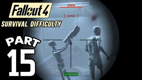 Fallout 4 Survival Difficulty Sniper Walkthrough Part 15 Arcjet