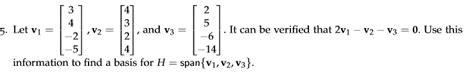 solved 2 3 4 3 5 let v1 1 2 6 14 it can be verified th