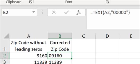 fix leading zeros in zip codes in excel in 10 seconds