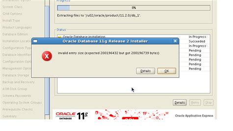 oracle data guard invalid entry crc expected 0x48 but got 0x4f