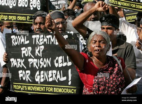 Supporters Of Former Sri Lankan Military Chief And Defeated