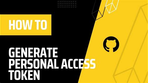 how to generate personal access token git github youtube