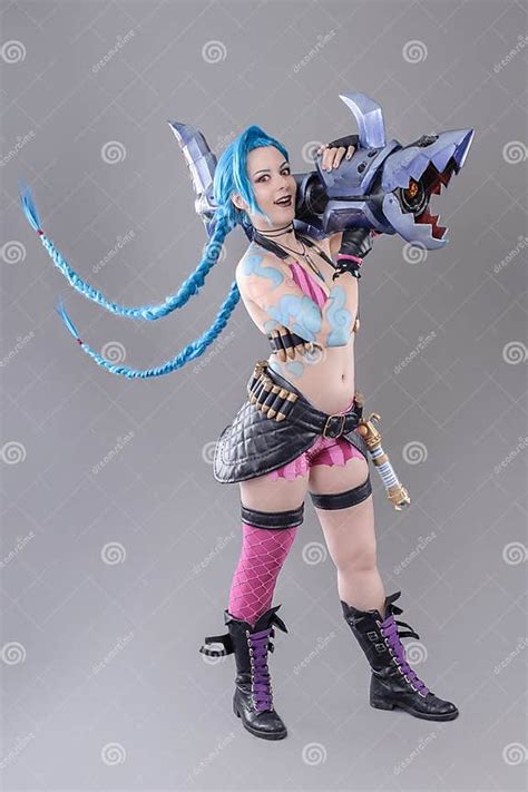 Fantasy Action Hero Jinx The Loose Cannon League Of Legends Stock
