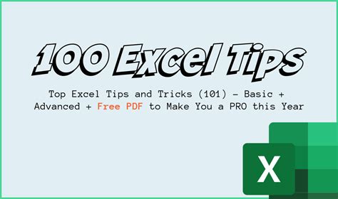 top 100 excel tips and tricks basic advanced free pdf in 2021