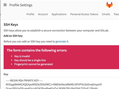 generate ssh key mac for gitlab