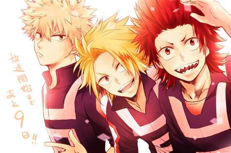 Boku No Hero Academia Katsuki Bakugou Kaminari Denki Kirishima