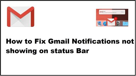 how to fix gmail notifications not showing on status bar youtube