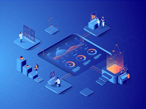 isometric data analysis concept by dmitrii kharchenko on dribbble
