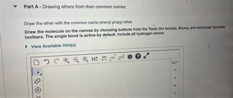 Solved Part A Drawing Ethers From Their Common Names