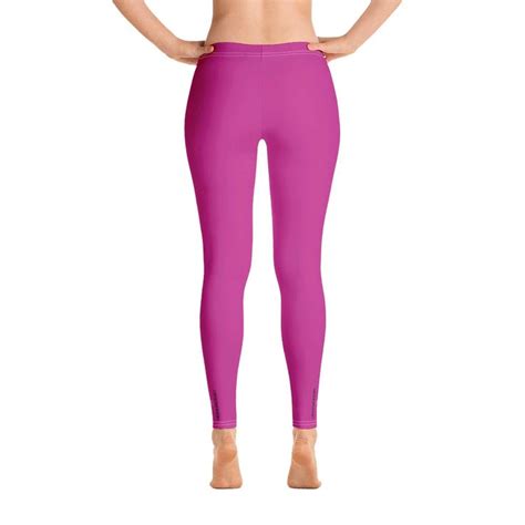 Dark Pink Womens Casual Leggings Bright Hot Pink Long Fashion Tights