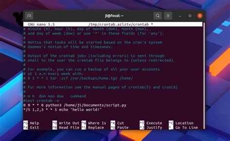 how to create schedule tasks in ubuntu for daily weekly monthly job
