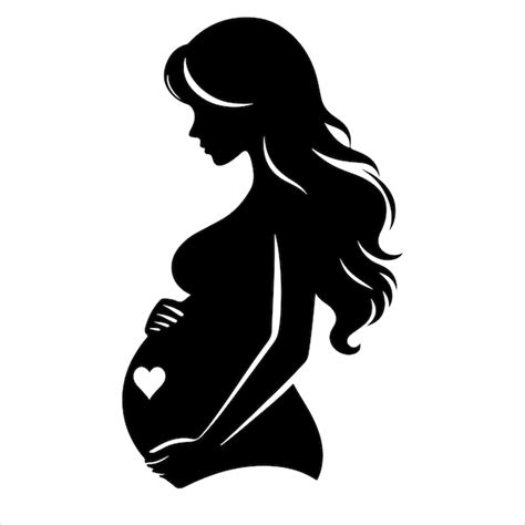 Premium Vector Pregnant Woman Silhouette Vector