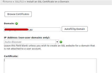 install an ssl certificate on a cpanel server web24