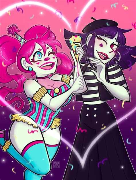 Party Popper Clown Girl Oc Print Etsy