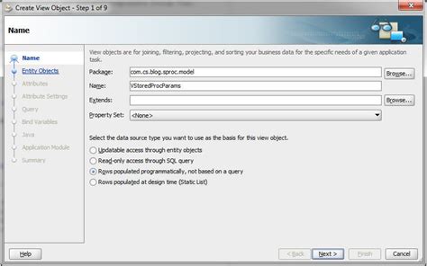 adf practice adf bc programmatically populated vo example