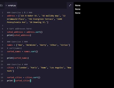 faq working with lists in python sorting lists i python faq