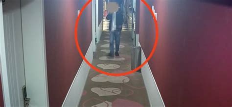 pervert filmed crawling on hotel corridor to hear couples having sex in