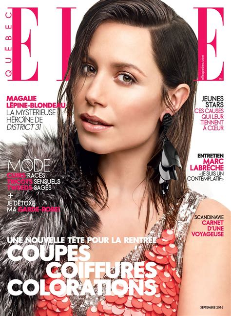 Magalie Lépine Blondeau For Elle Quebec September 2016 Magazine Cover