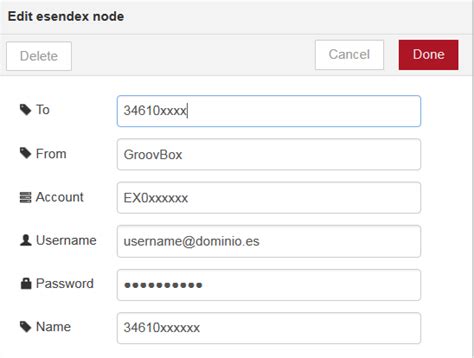 sending sms text messages from node red via esendex node red optoforums