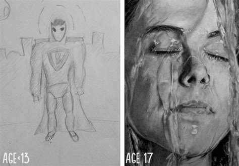 Artists Share Before And After Evolution Of Their Drawing Skills With
