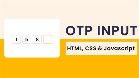 otp input field javascript coding artist