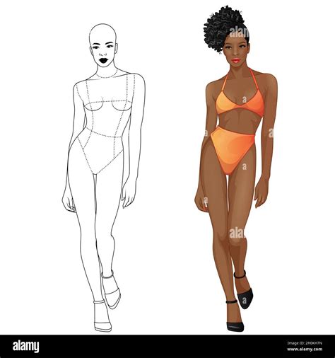 Female Body Fashion Sketch