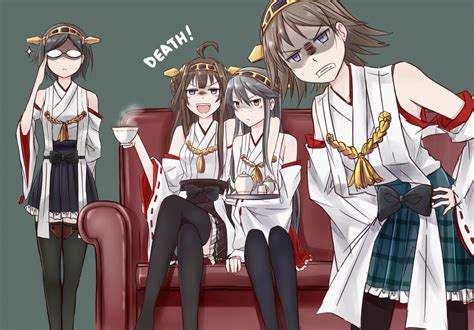 Kongou Haruna Hiei And Kirishima Kantai Collection Drawn By Ido