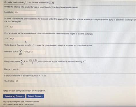 Solved Consider The Function F X 5x Over The Interval