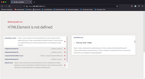 htmlelement is not defined is displayed when starting with yarn dev