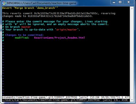 the coding swede revert a merge commit using sourcetree