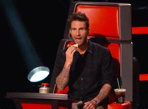 The Voice Watch Adam Levine Get Adorably Busted For Sneaking A Snack