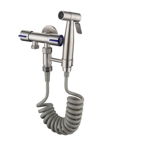 Sus304 Black Brushed Silver Stainless Steel Bidet Sprayer Set Sanitary